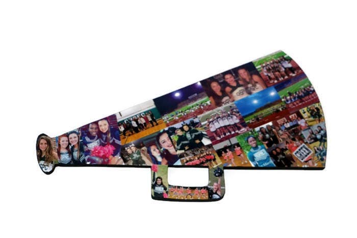 Cheerleading Photo Gift Megaphone Wood Cut Out Photos, Cheer Squad ...