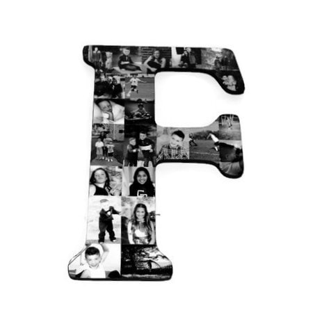 Custom letter with pictures custom photo gift Wooden photo | Etsy