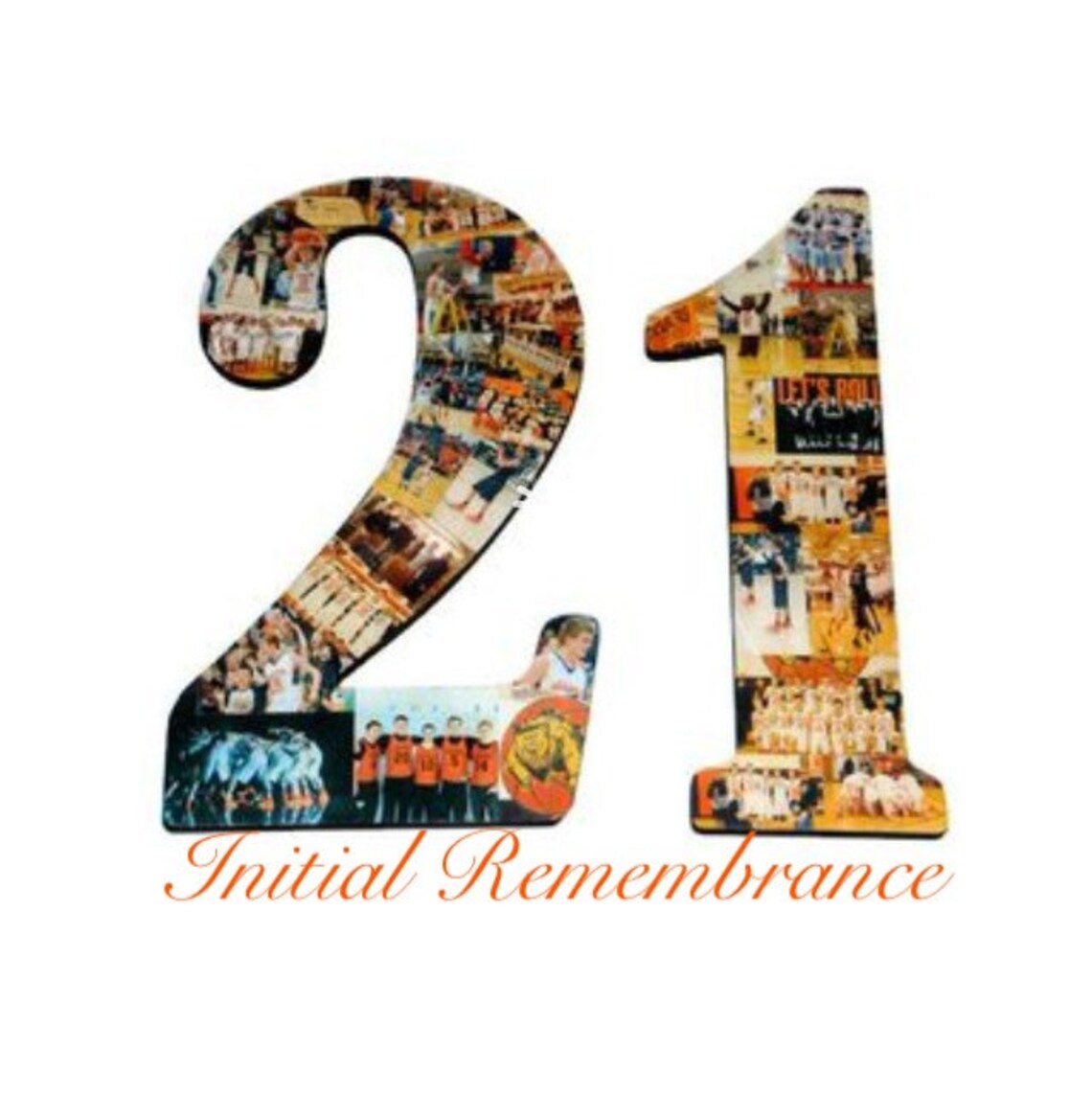 21 Number Photo Collage Huge 18" Double Digit Birthday 10, 20th, 50 ...