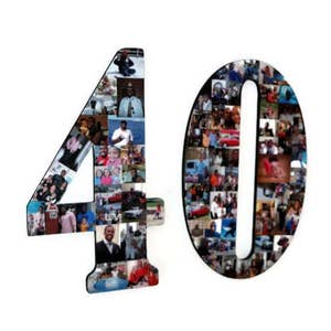 Forty Number 40 40th Birthday 40th Anniversary Number Photo Collage 18 ...