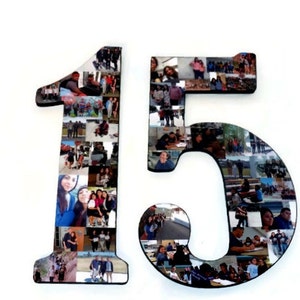 15 15th Quinceanera Birthday Number Photo Collage Fifteenth Anniversary ...