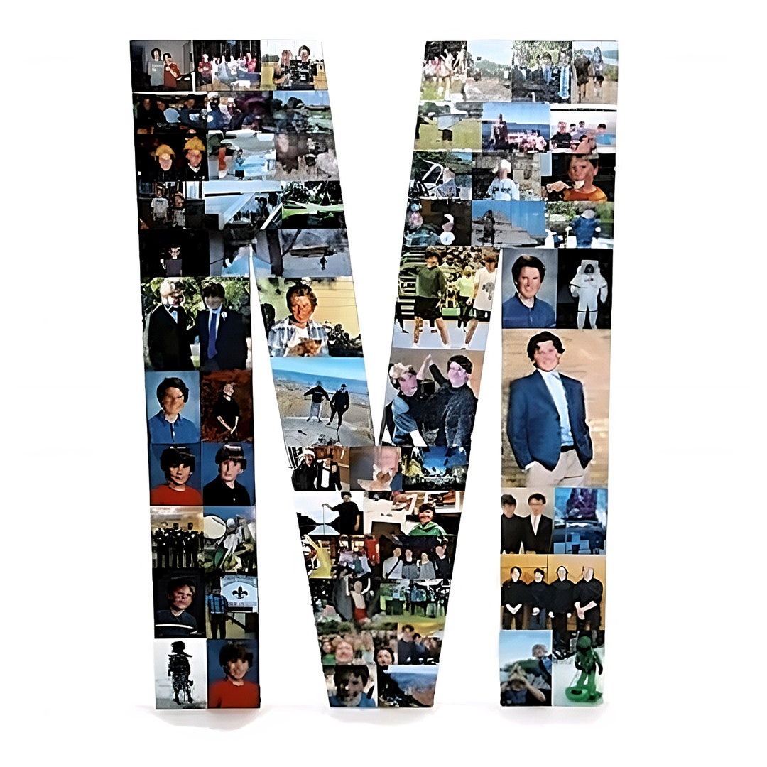 36" Senior Initial Board, Letter Photo Collage, Senior Night Display ...