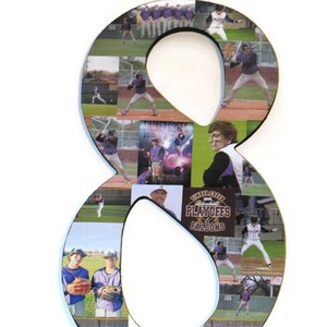 Number 8 8th Photo Collage Huge 18" Number Picture Collage Birthday ...