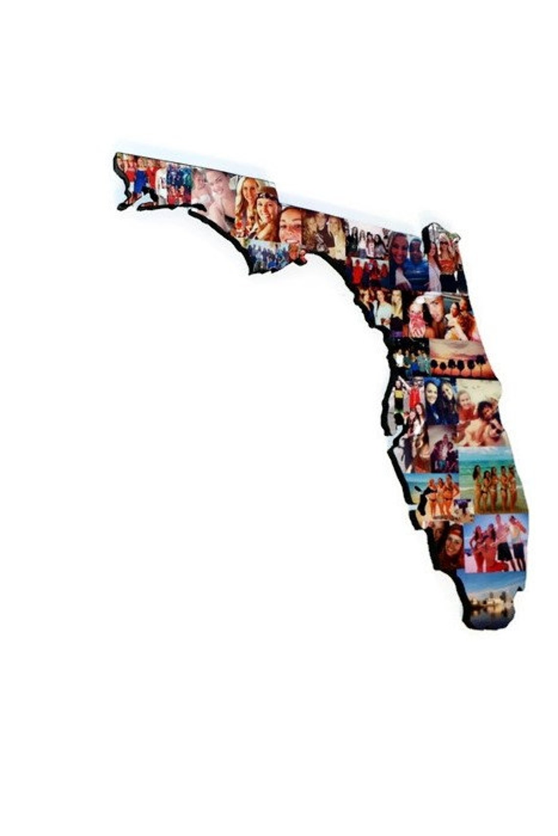Florida Wooden Wall Display Custom State Collage Gift College Moving ...