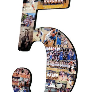 Number 5 Five With Photos Number Collage 5th Wedding Anniversary 18 ...