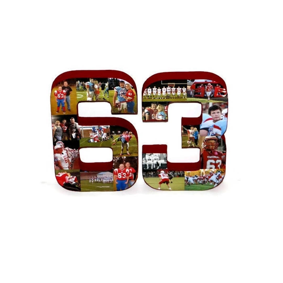 3D Number Photo Collage Two Digit Birthday Anniversary Party Senior ...