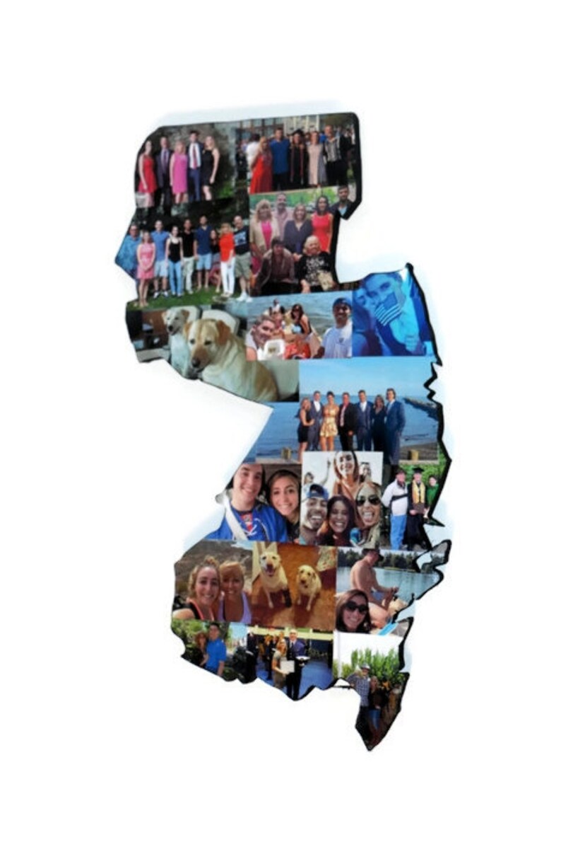 Wooden Custom State Collage Gift College Moving Missing Home - Etsy