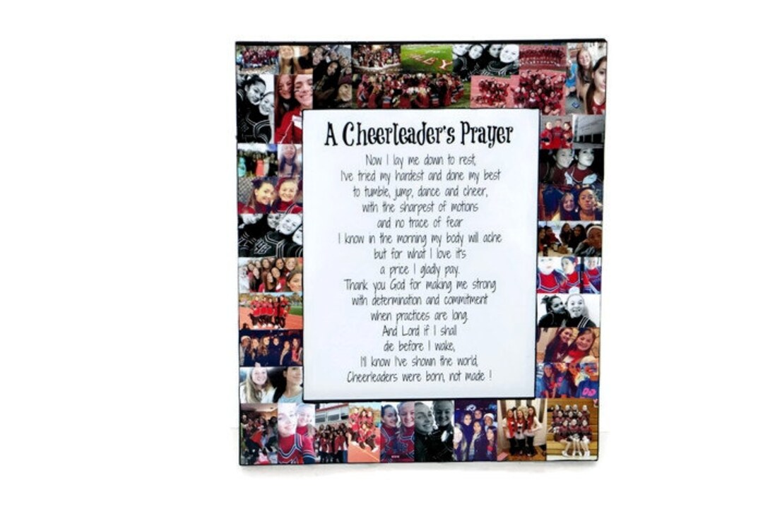 Cheerleader Prayer Picture Frame Collage Cheerleading Print Photo Frame ...