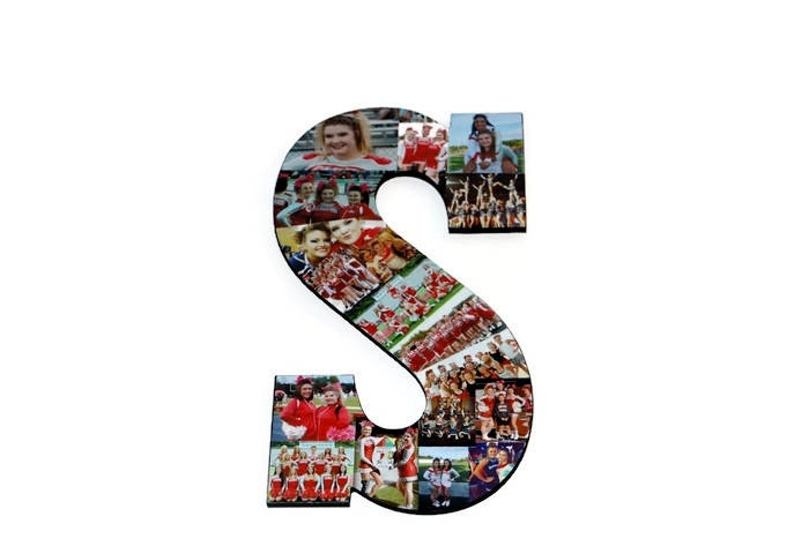Senior Night Letter S Cheer Gift Photo Collage Letter | Etsy