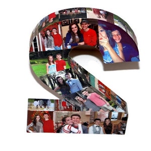 2 Year Anniversary 2nd Birthday Photo Number Collage Number 2 Two ...