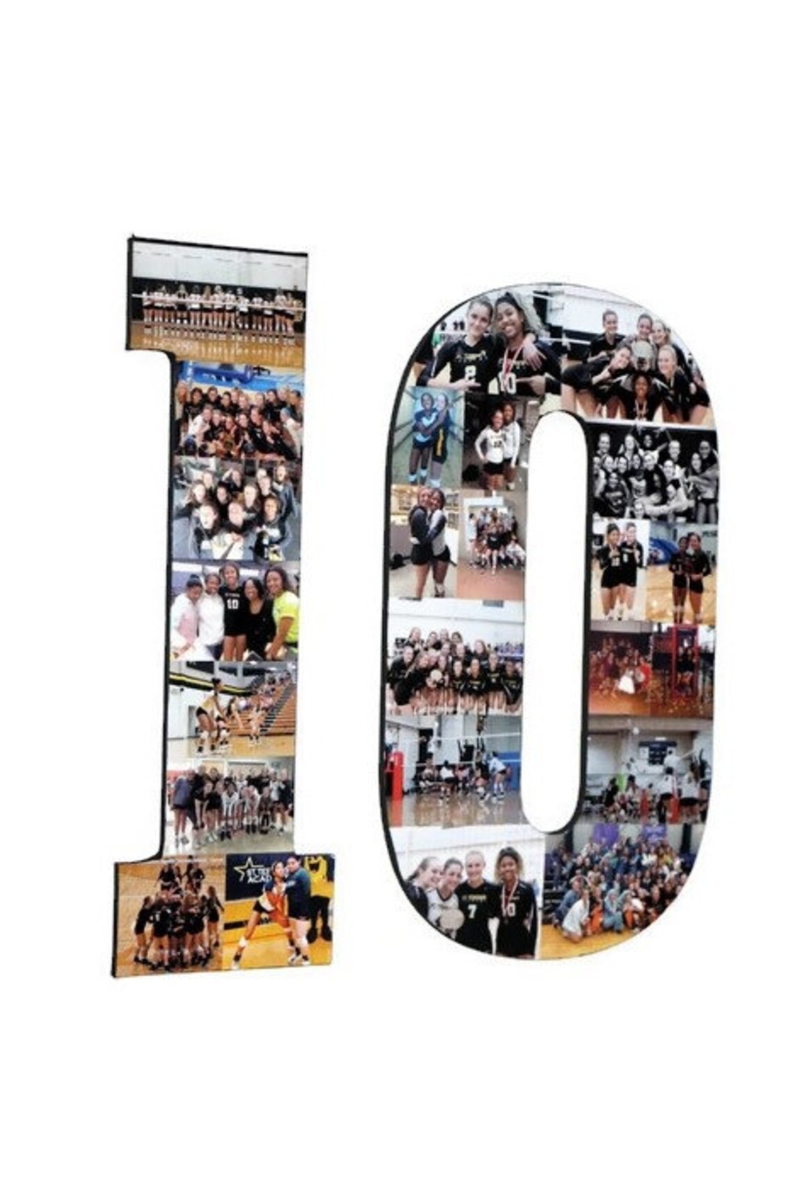 Number Photo Number Collage Picture frame College Sport 10th | Etsy