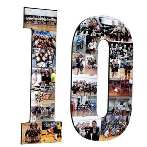 Number Photo Number Collage Picture Frame College Sport 10th Wedding ...