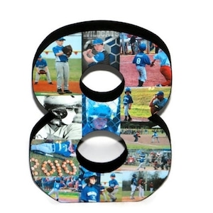 Freestanding Letter, Photo Collage Letter, Single Character, Wood 3D ...