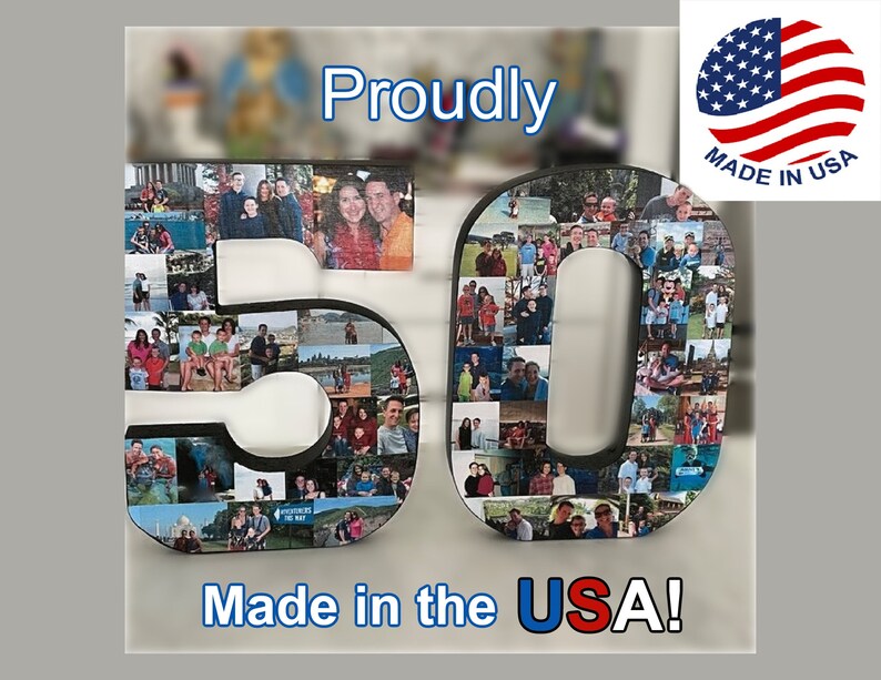 Photo Number, Photo Collage, Birthday Gift, Photo Gift, Photo Letter ...