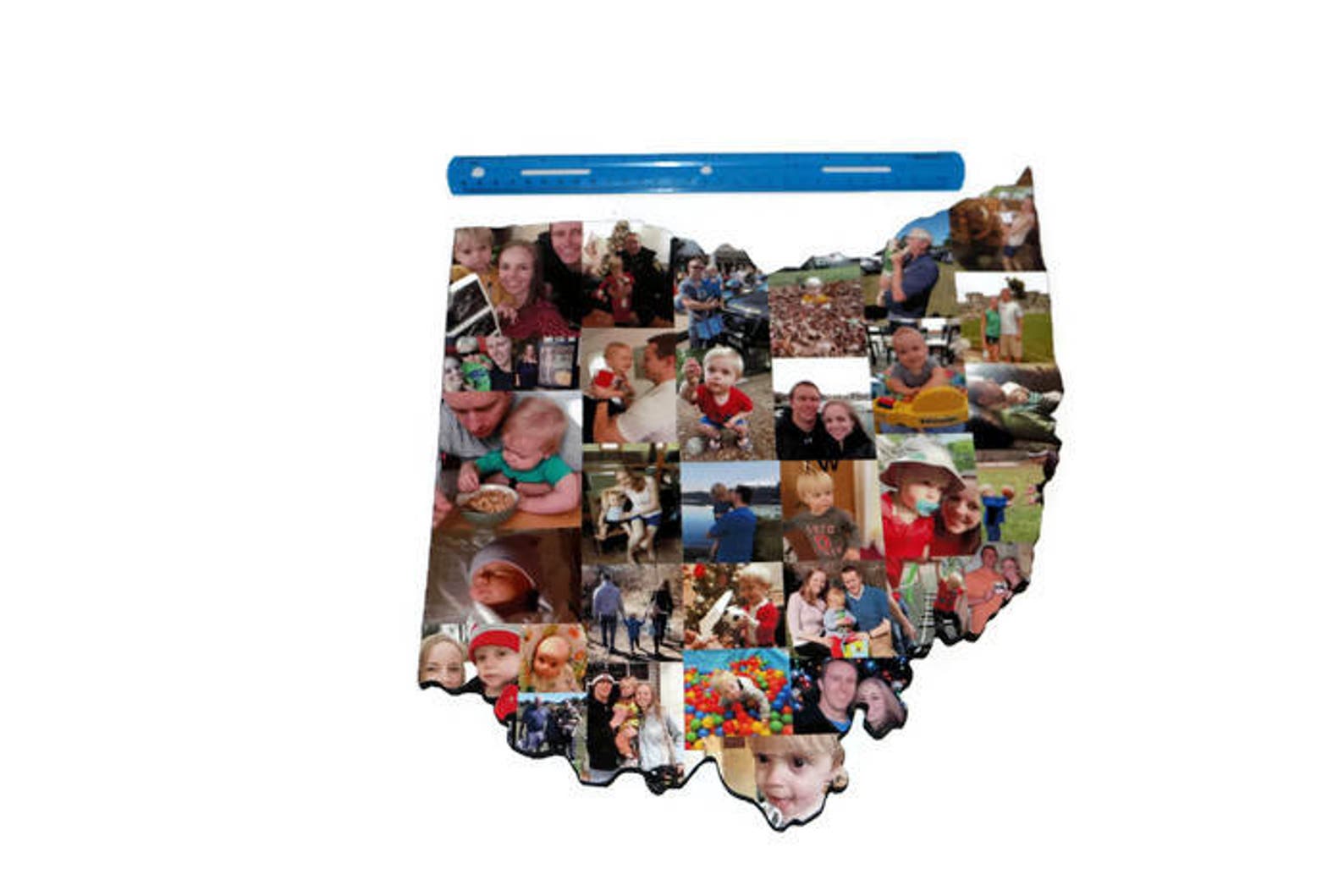 Large Wooden Custom State Collage Gift College Moving Missing Home Ohio ...