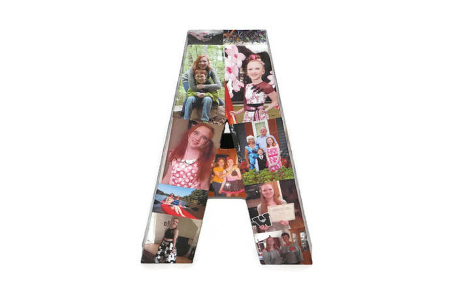 Letter Photo Collage, Free Standing Letter, 3D Letter, Picture Collage ...