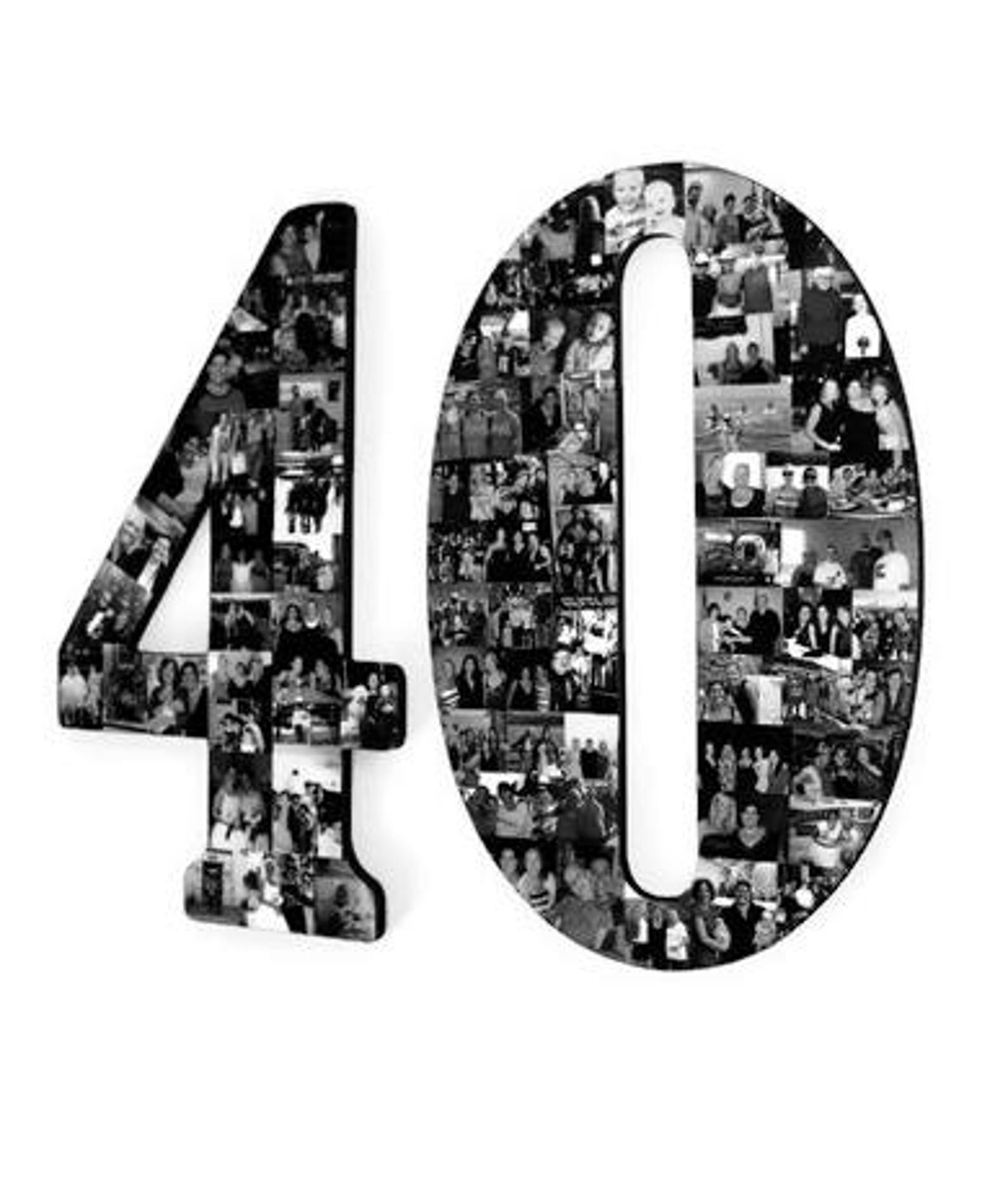 Number 40 40th Birthday 40th Anniversary Number Photo Collage 18 ...