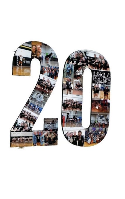 Number 20 Photo Number Collage Picture frame College Sport | Etsy