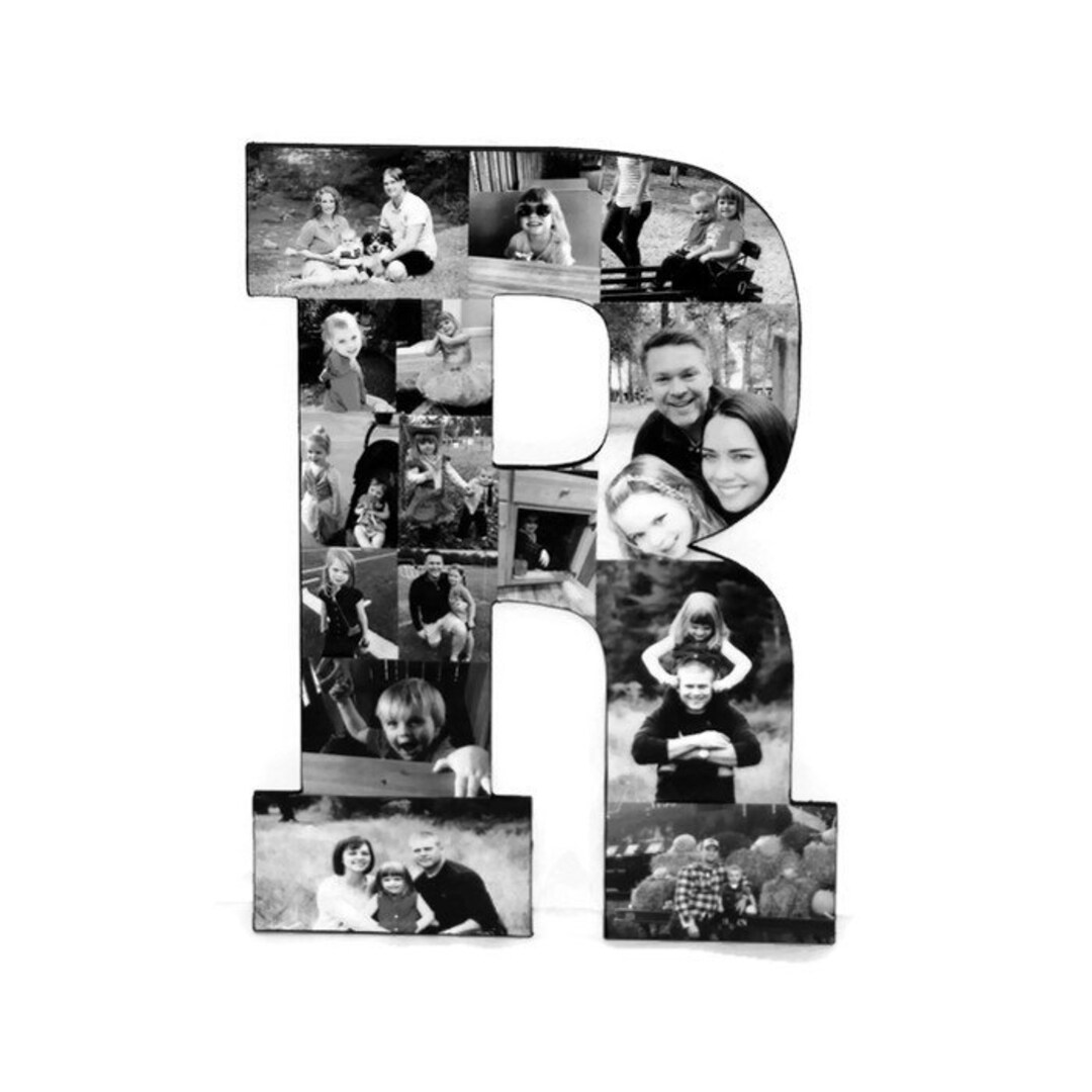 Photo Collage Letter, Wood Large Letter - Etsy