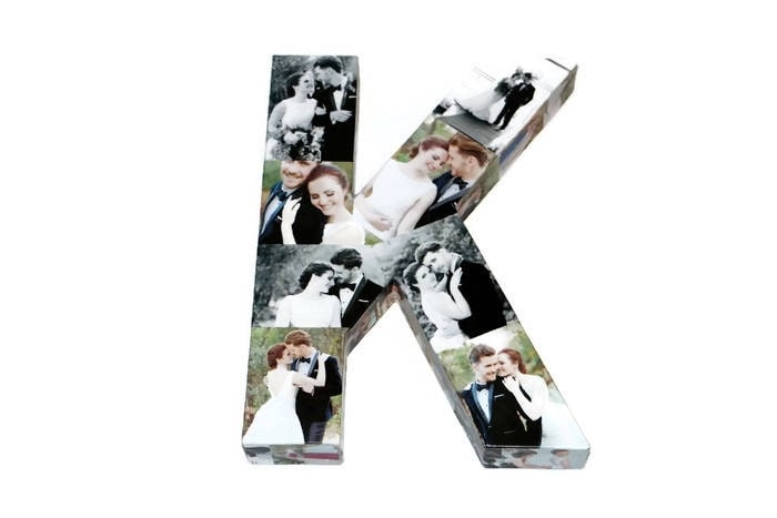 3D Letter Photo Collage, Wedding Centerpiece, Wedding Photo Display ...