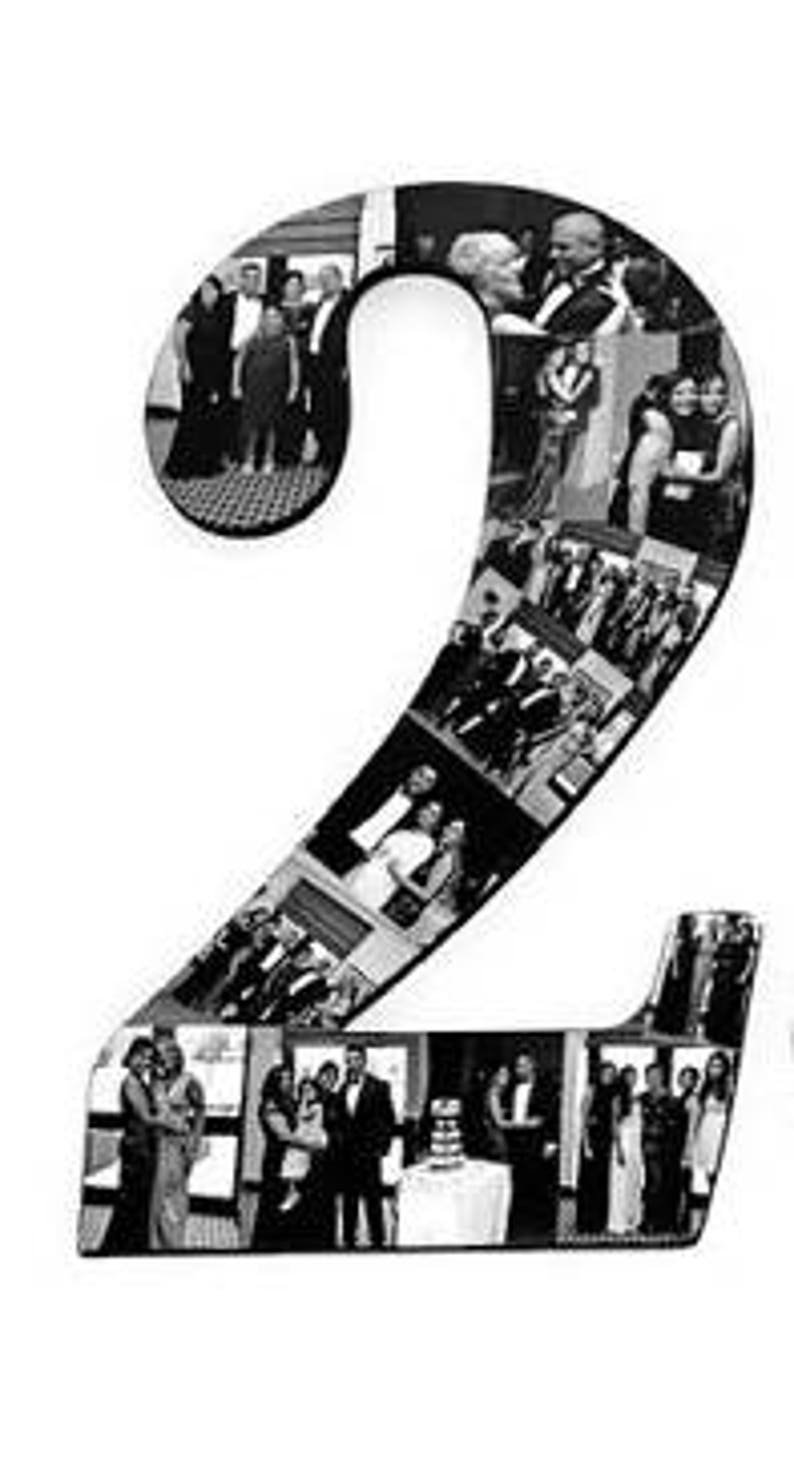 2 Number 2 Photo Number Collage Huge Picture Frame College - Etsy