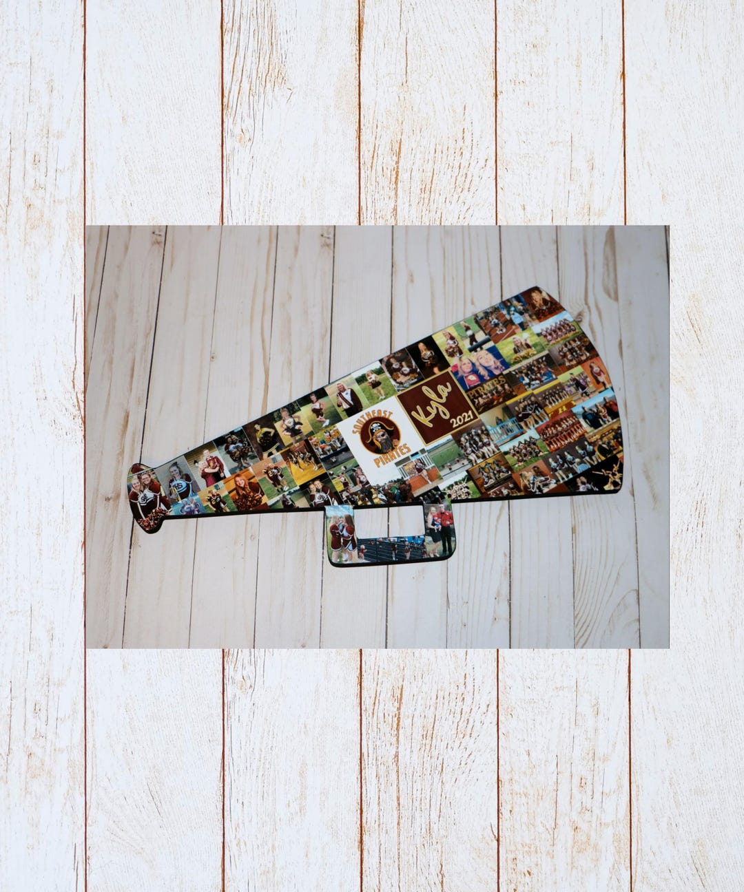 Wooden Megaphone Photo Collage Wall Hanging Plaque - Etsy