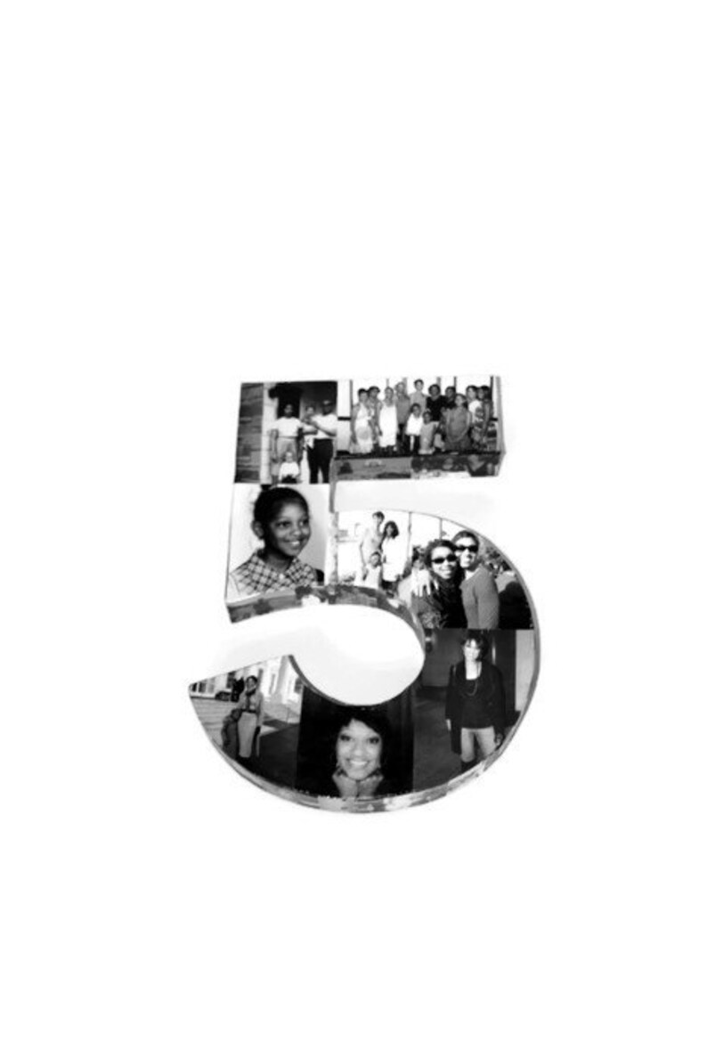 12" Photo Letter Number 5th Wedding Anniversary 5th Birthday Number 5 ...