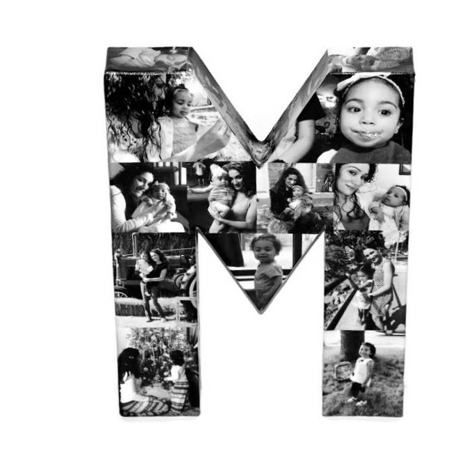 Letter M Letter H Photo Collage Birthday Gift for Her | Etsy
