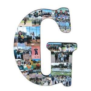 18" Letter Photo Collage, Custom Made Photo Collage in a Letter Shape ...