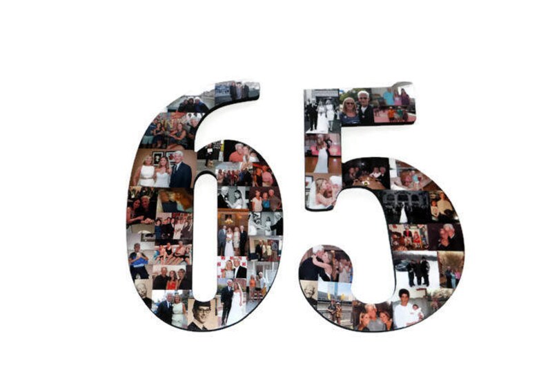 Number 65 65th Birthday 65th Anniversary Number Photo Collage - Etsy