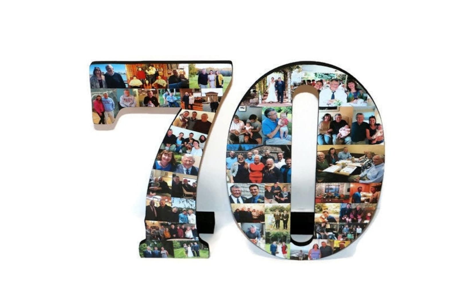 Number 70 70th Birthday 70th Anniversary Number Photo Collage - Etsy