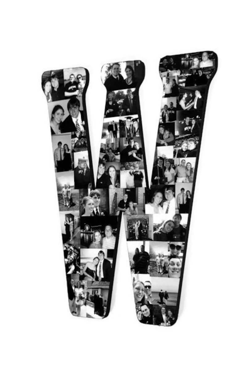 Letter W Letter Photo Collage Photo Collage Letter - Etsy