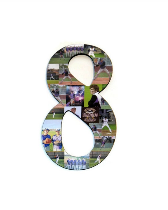 Number 8 8th Photo Collage Huge 18 Number Picture | Etsy