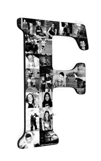 Custom letter with pictures custom photo gift Wooden photo | Etsy