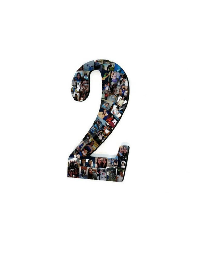 2 Number 2 Photo Number Collage Huge Picture Frame College - Etsy