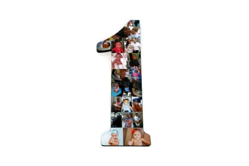 Number 1 One With Photos Number Collage Baby's First - Etsy