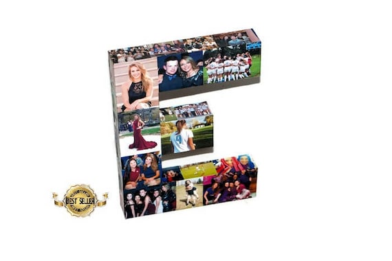 Letter Photo Collage Picture Collage Personalized Monogram | Etsy