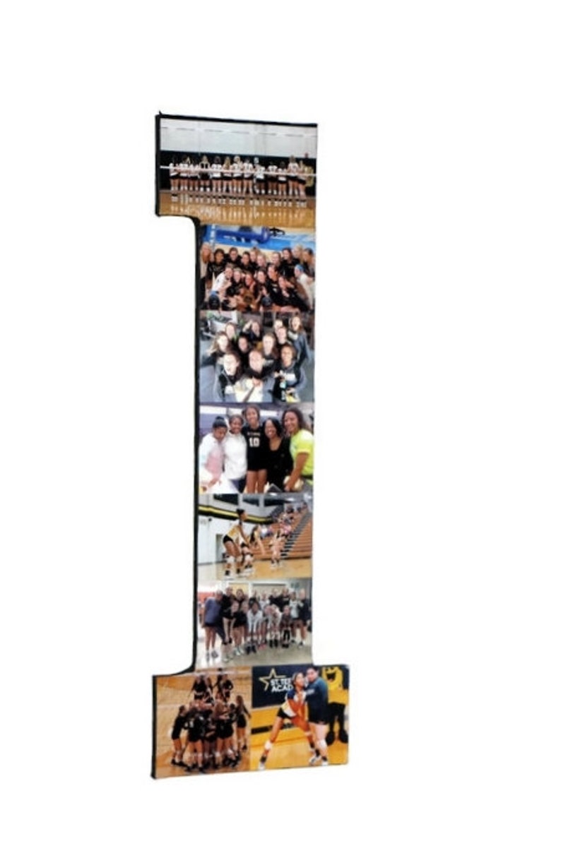 Number 1 Photo Number Collage Picture Frame College Sport | Etsy