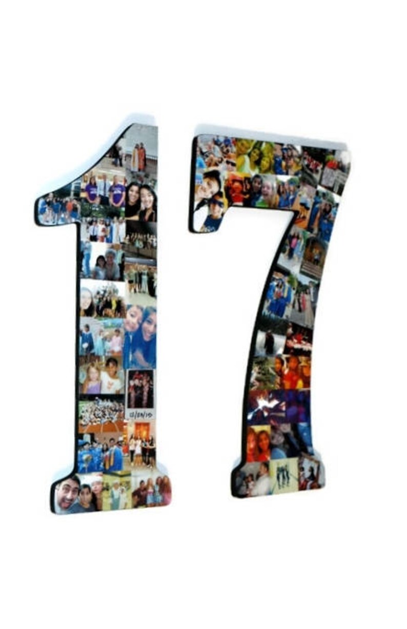 Number 17 Photo Collage Number of Jersey Number 17th | Etsy