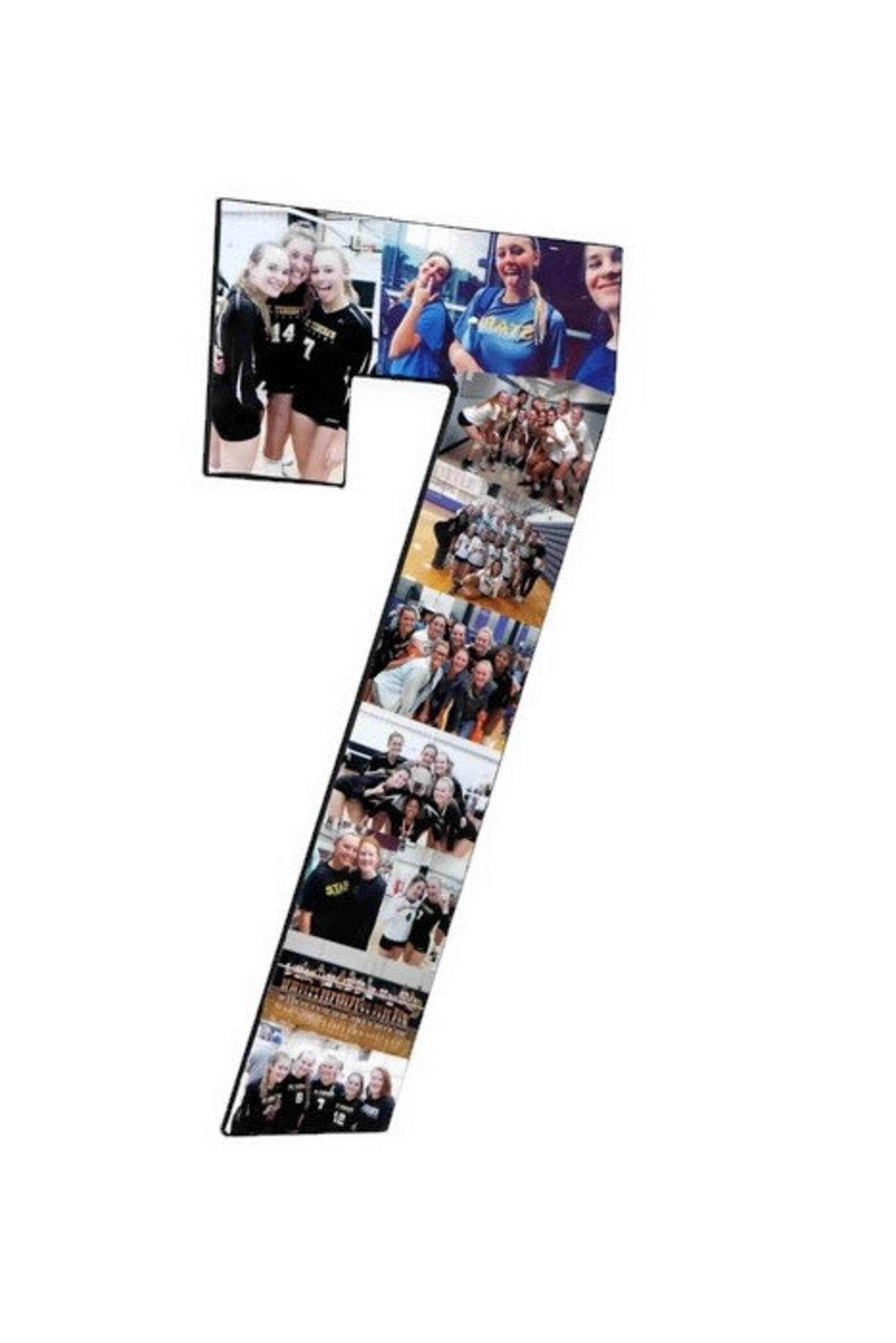 Number 7 Photo Number Collage Picture Frame College Sport 7th - Etsy