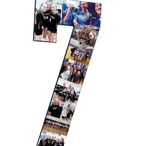 Number 7 Photo Number Collage Picture Frame College Sport 7th Wedding ...
