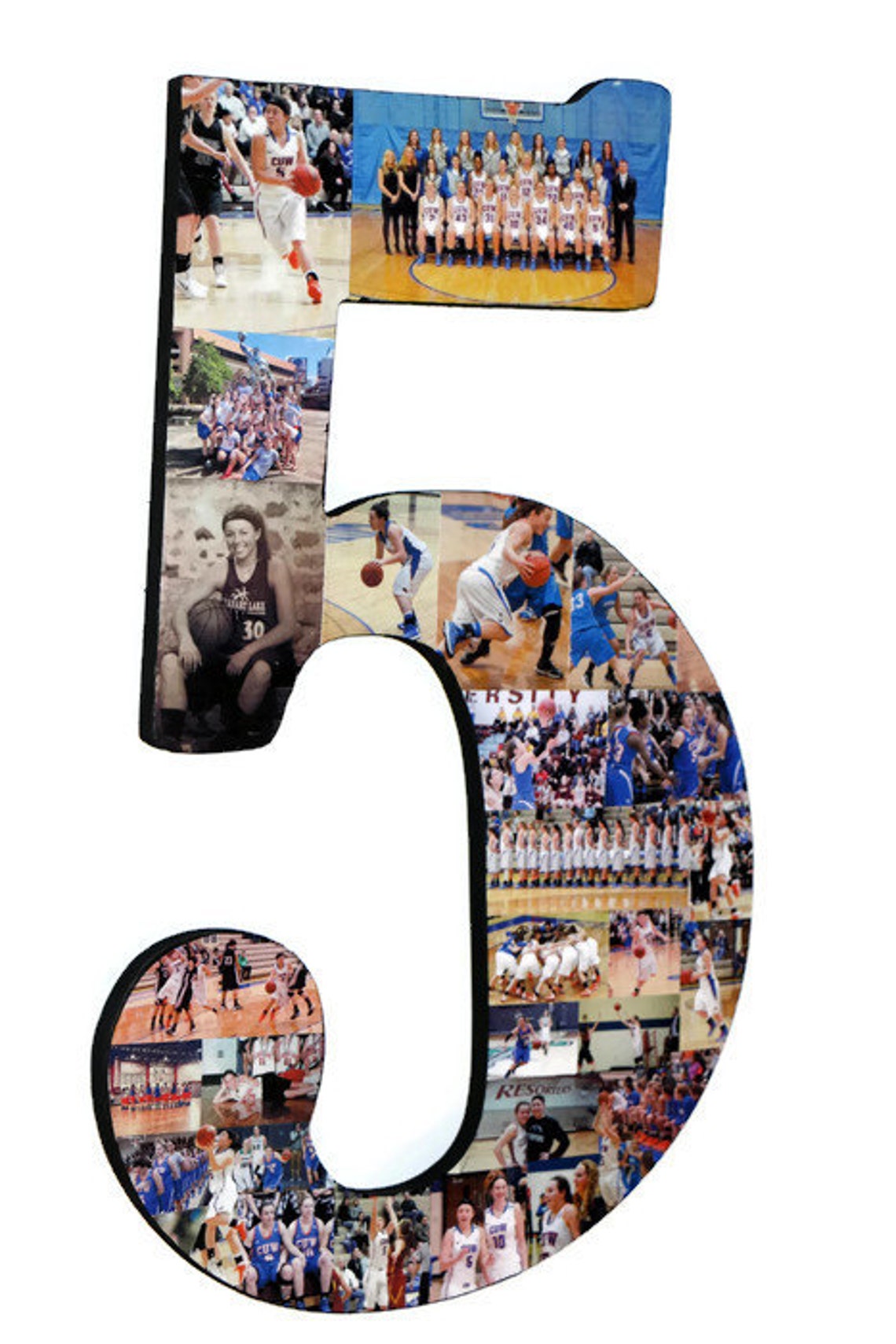 Number 5 Five With Photos Number Collage 5th Wedding - Etsy