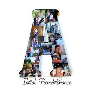 Wooden Letter With Photos | Initial Collage | Custom Photo Collage ...