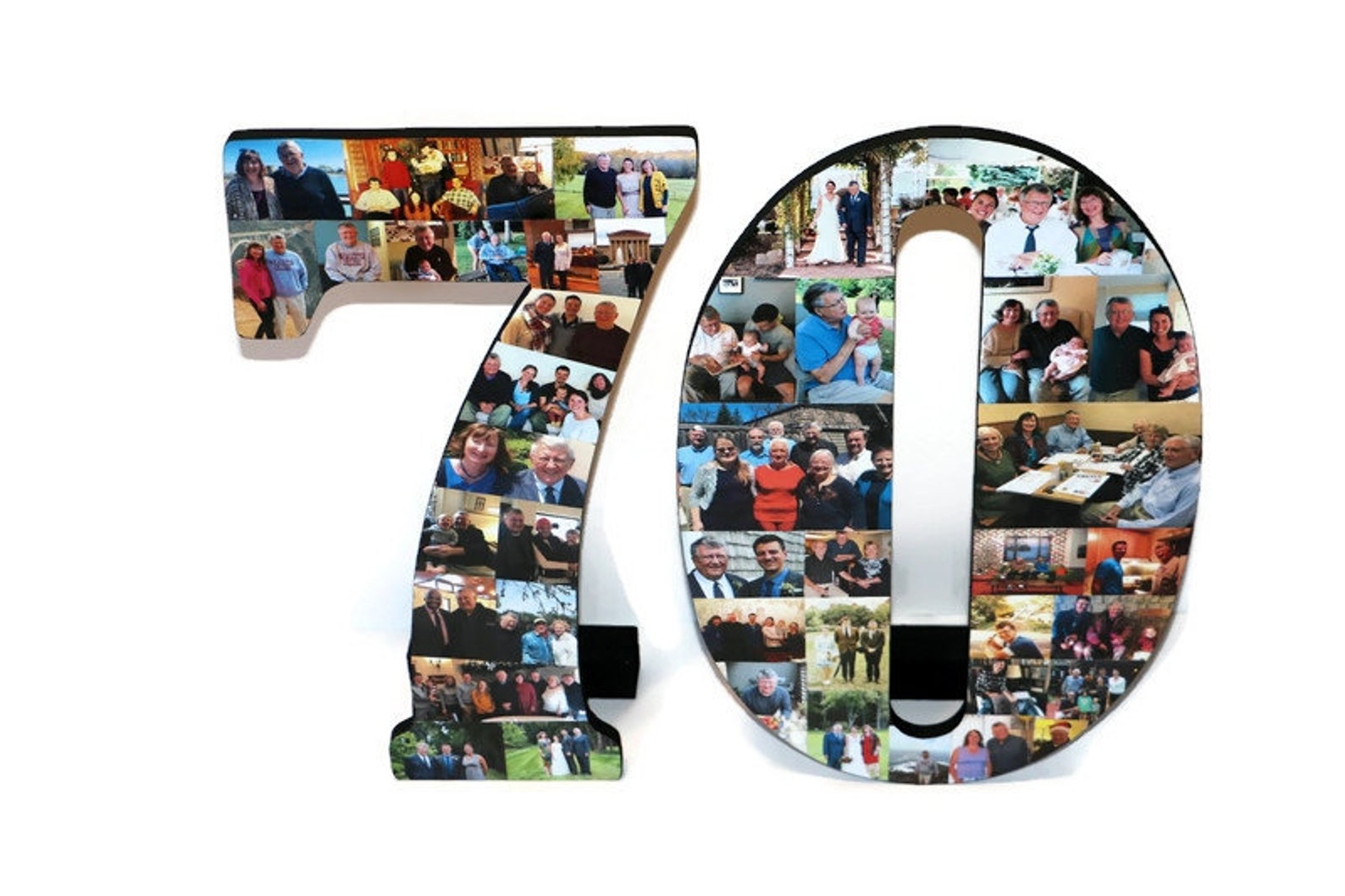 Number 70 70th Birthday 70th Anniversary Number Photo Collage - Etsy