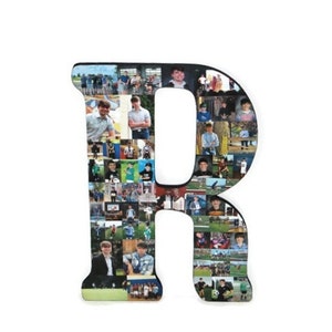 18" Letter Photo Collage, Custom Made Photo Collage in a Letter Shape ...