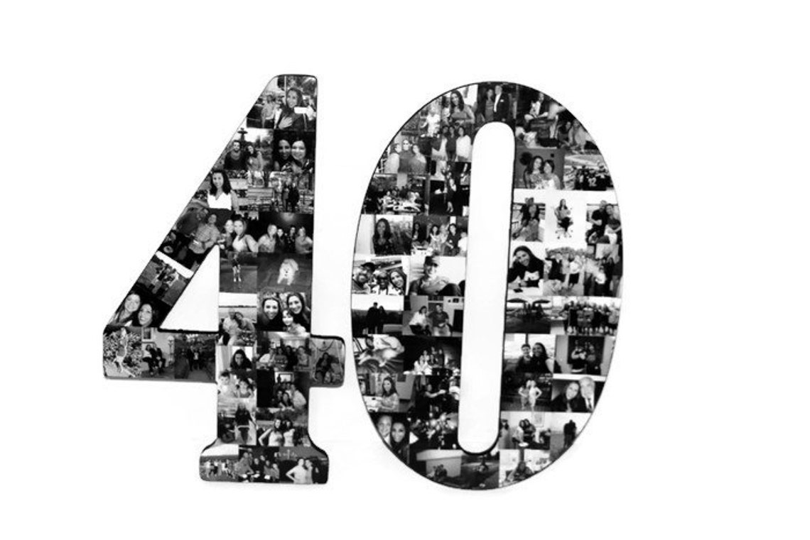 40th Anniversary 40th Birthday Number 40 Number Forty | Etsy