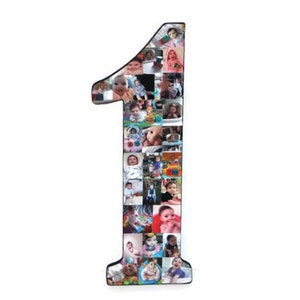 Number One 1 Baby's 1st First Birthday With Photos Number Collage One ...