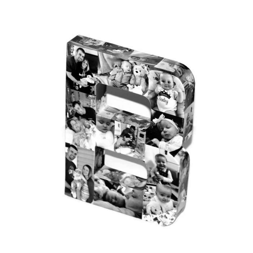 Photo Letter | 3D Initial Collage | Letter B Example - Etsy