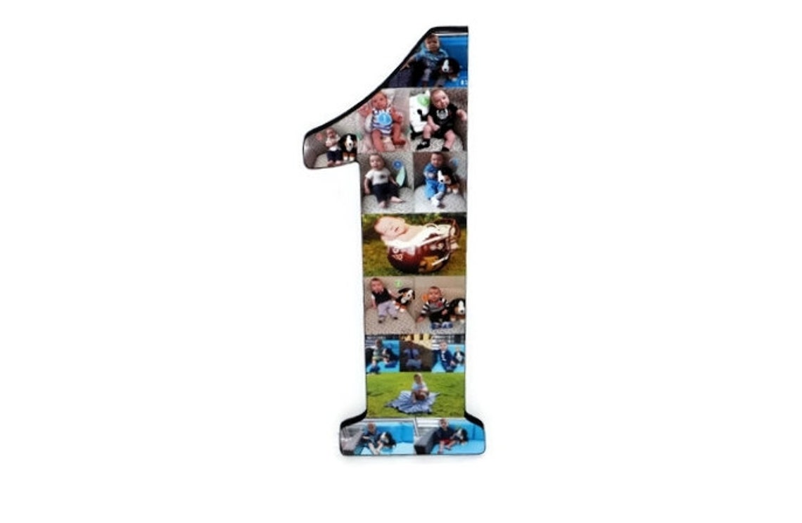 Number 1 One With Photos Number Collage Baby's First Birthday One Year ...
