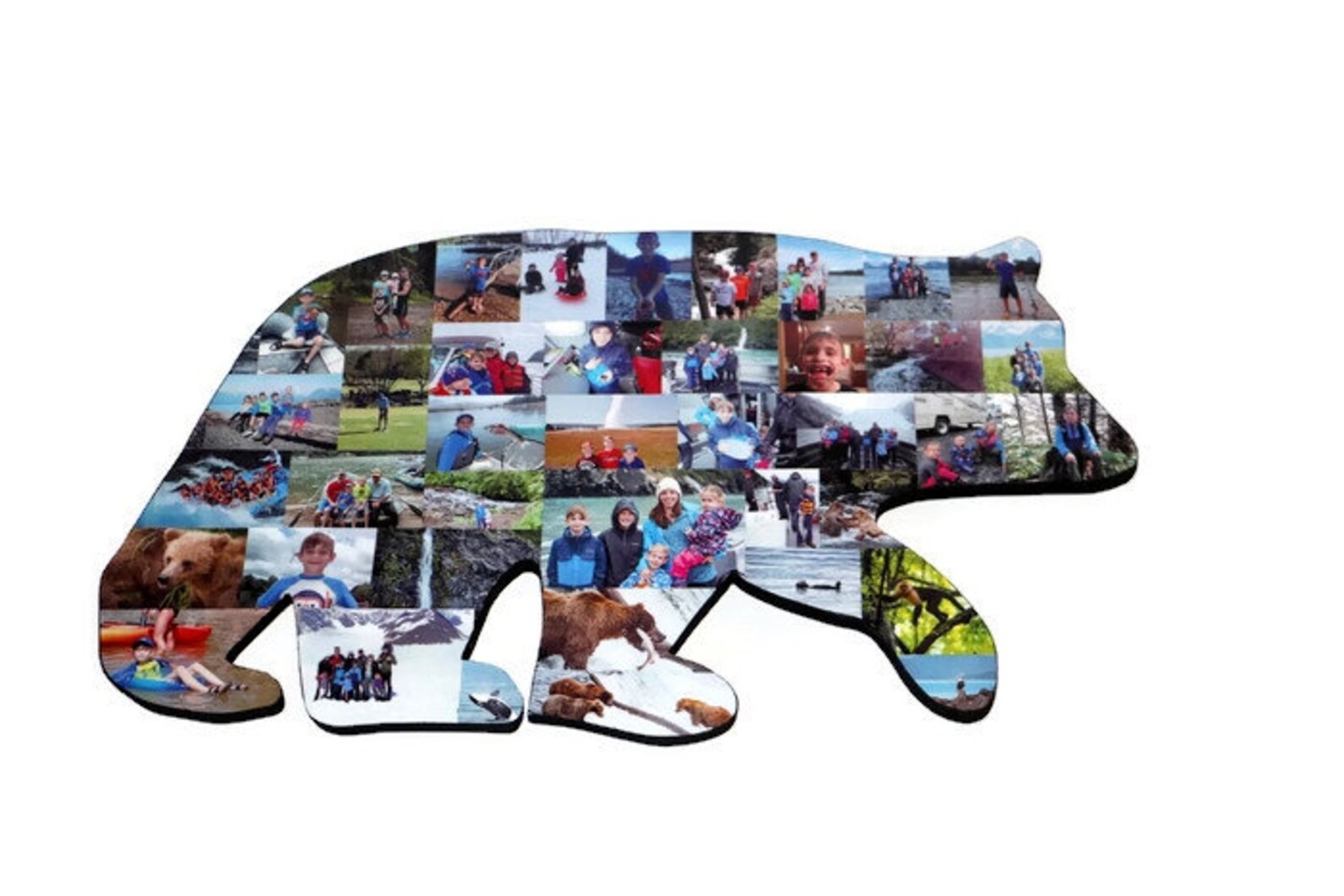 Bear Cut Out With Photos Bear Collage Hand Cut Bear Shape - Etsy